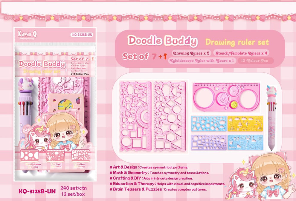 Doodle Buddy Drawing Ruler Set – Brain Gym Factory