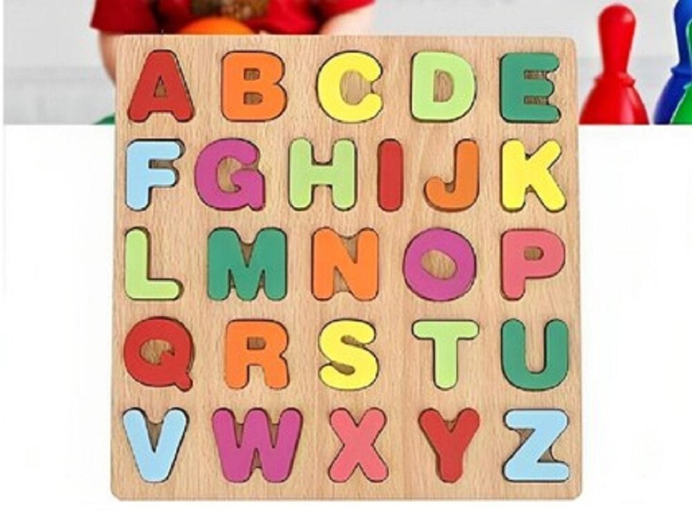Wooden English Alphabet and Color Learning Educational Board for Kids ...